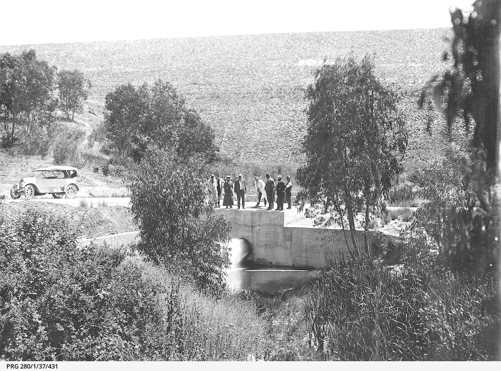 Water gushing from Millbrook reservoir • Photograph • State Library of ...