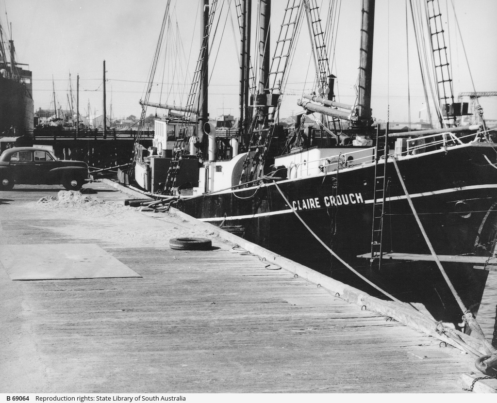 'Claire Crouch' moored at Port Adelaide • Photograph • State Library of ...