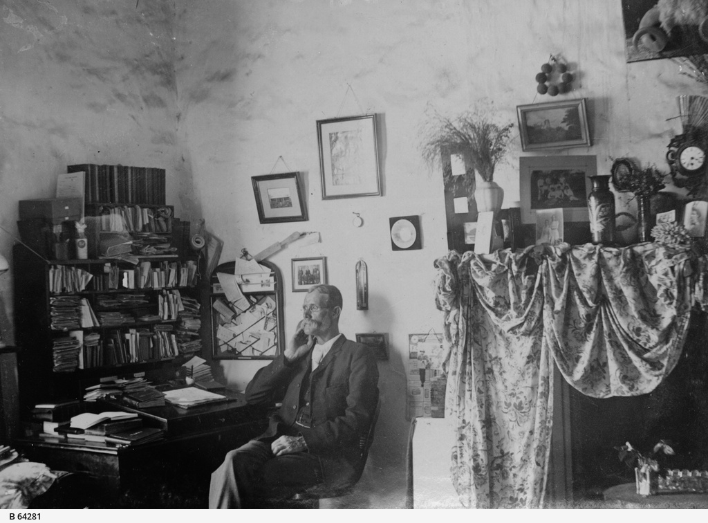 Rev. Robert Mitchell at his desk • Photograph • State Library of South ...