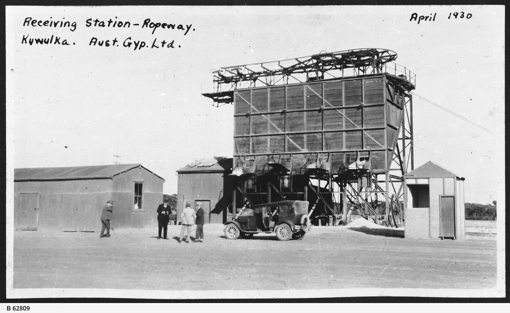 Gypsum receiving station • Photograph • State Library of South Australia