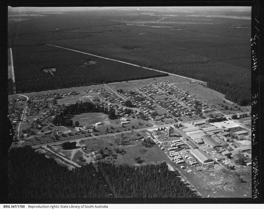 Aerial view of Nangwarry looking SE • Photograph • State Library of ...