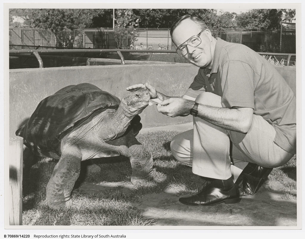 "Seven National News" reader, Kevin Crease at the Adelaide Zoo with one ...