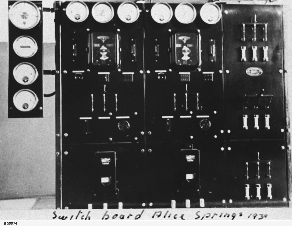 Switchboard at Alice Springs power station • Photograph • State Library ...