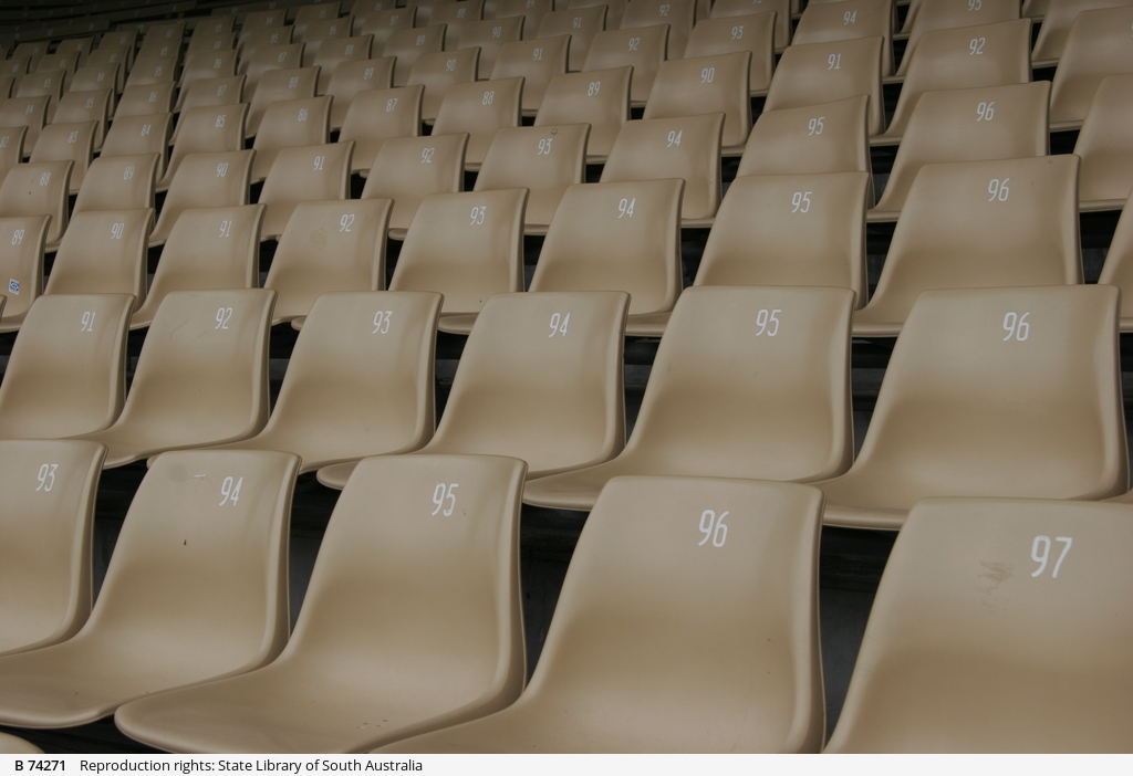 Adelaide Oval seating • Photograph • State Library of South Australia