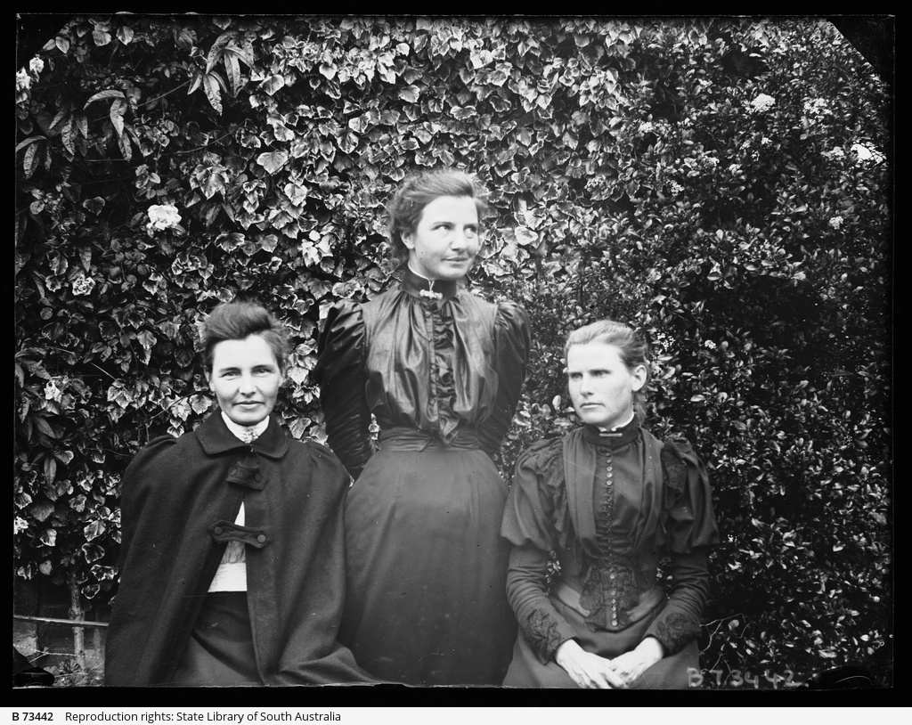Women in garden • Photograph • State Library of South Australia