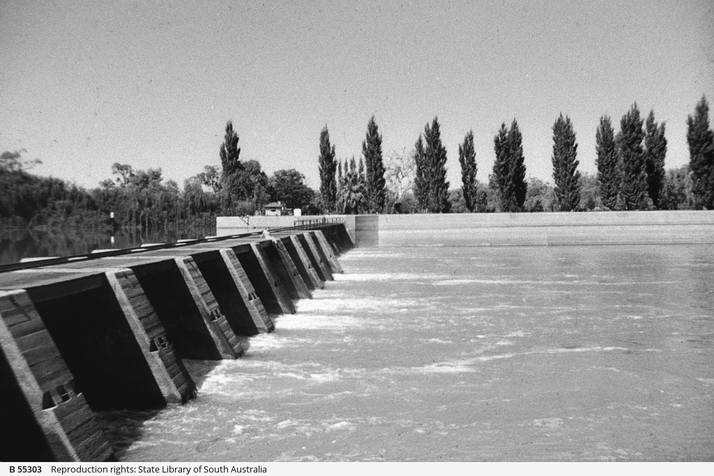 The weir and lock at Renmark • Photograph • State Library of South ...