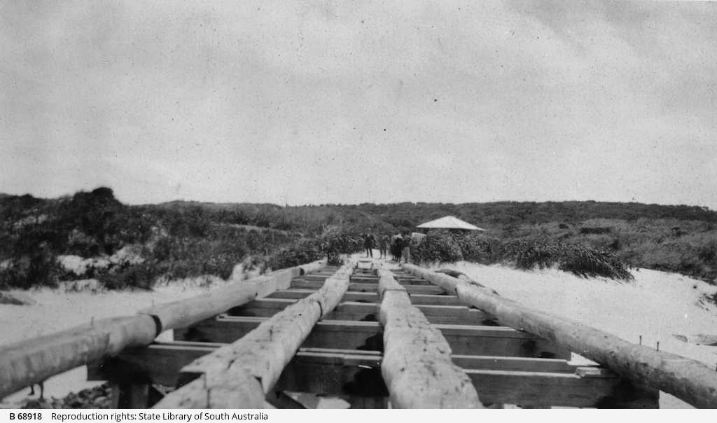 Old jetty at Port Augusta • Photograph • State Library of South Australia