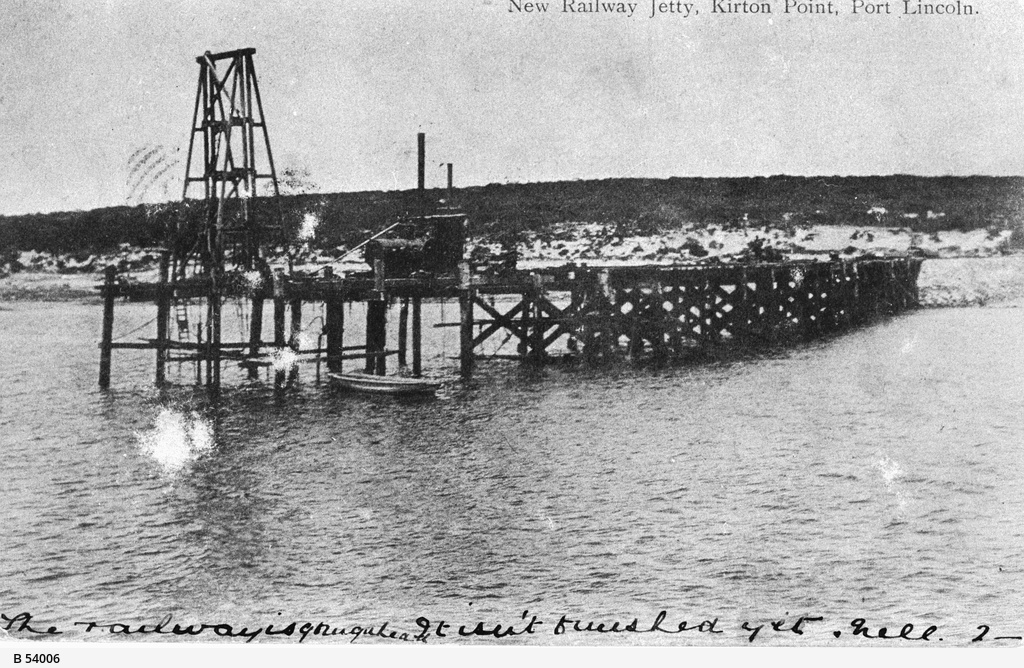 Port Lincoln railway jetty • Photograph • State Library of South Australia
