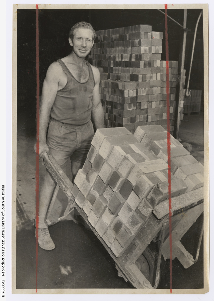 Max Walton at work • Photograph • State Library of South Australia