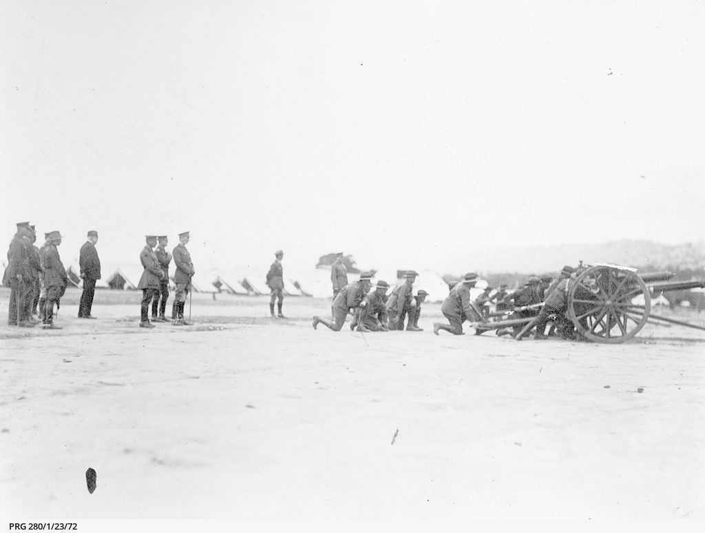 Inspection of Artillery forces at Mitcham, South Australia • Photograph ...