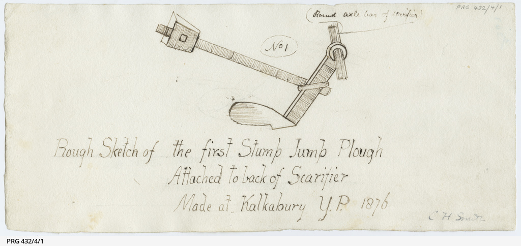 Working drawing of the first Stump Jump Plough • Plan • State Library ...
