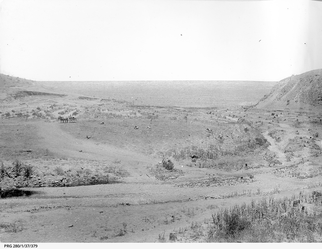 The dry basin of Baroota reservoir, South Australia • Photograph ...