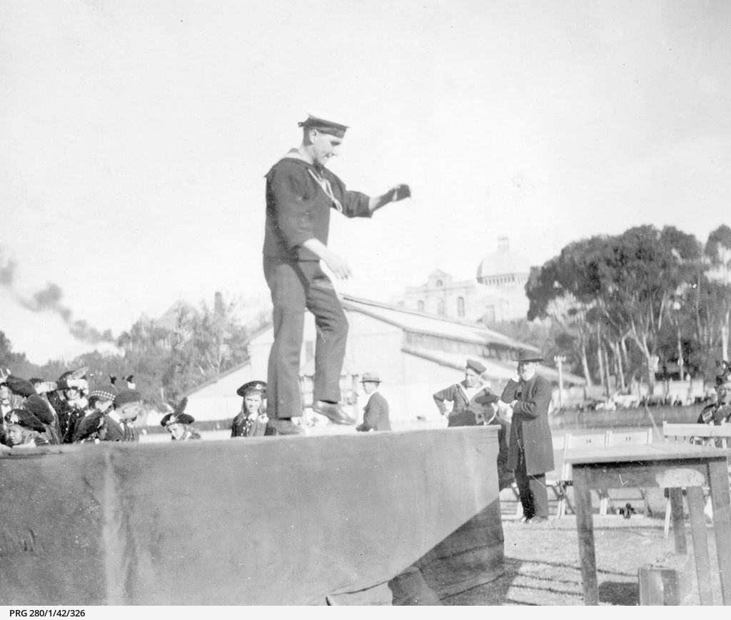 A sailor dancing a hornpipe • Photograph • State Library of South Australia