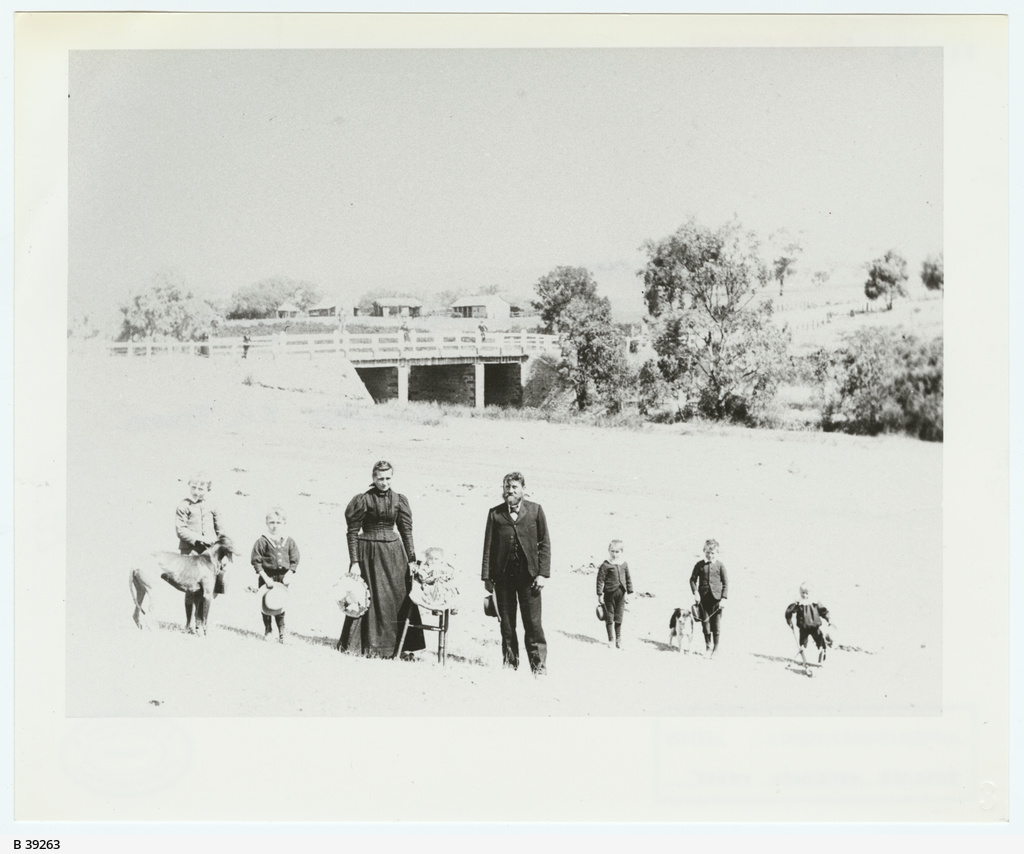 Fechner family at Fechner's Bridge, Angaston • Photograph • State ...