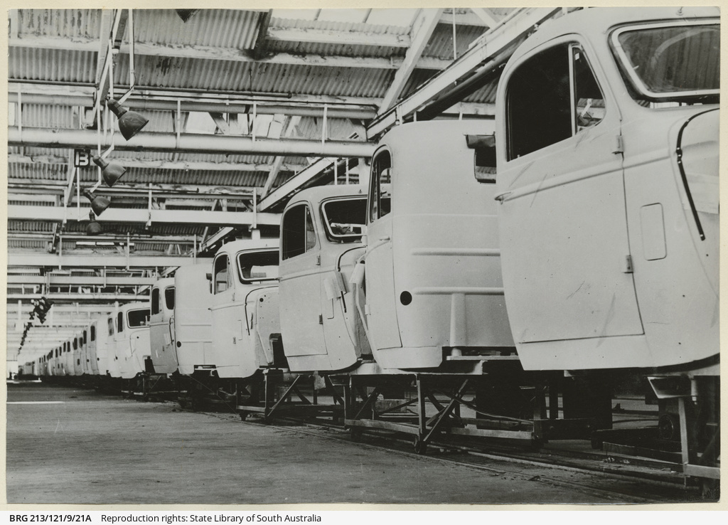 Production facilities at General Motors-Holden's Limited during World ...