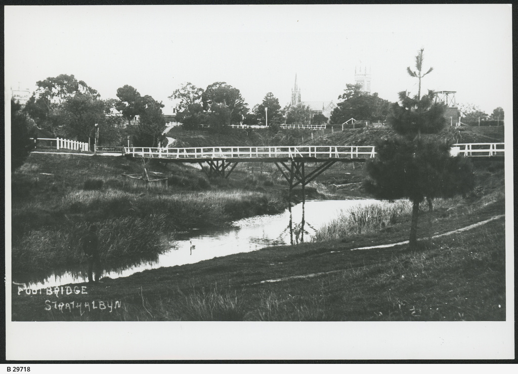 The footbridge, Strathalbyn • Photograph • State Library of South Australia