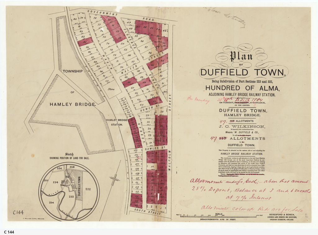 Plan of Duffield Town [cartographic material] / compiled by Beresford ...