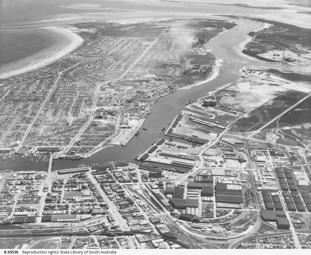 Aerial view of Port Adelaide • Photograph • State Library of South ...