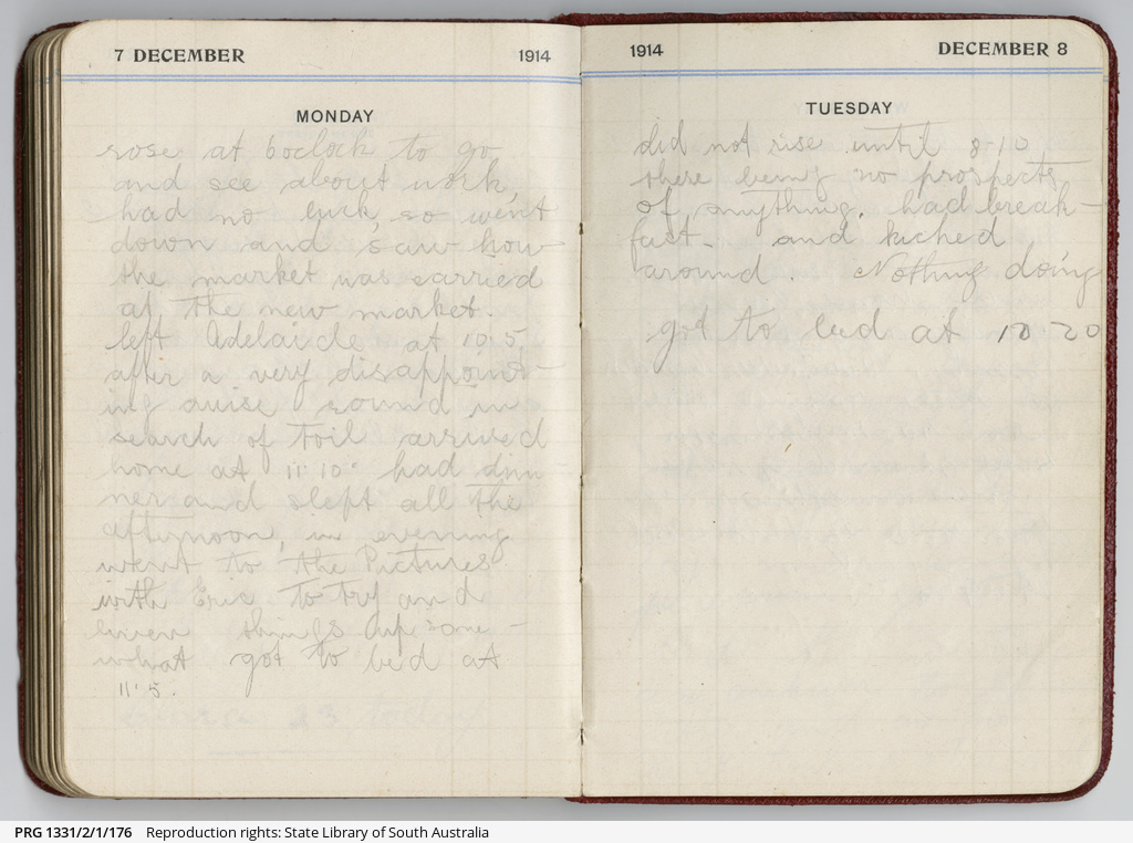 Diary of Frederick Leopold Terrell, 1914 • Manuscript • State Library ...