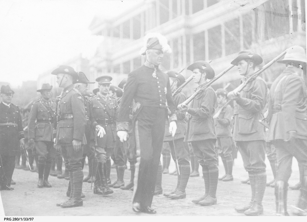 Sir George Murray inspecting a guard of honour • Photograph • State ...