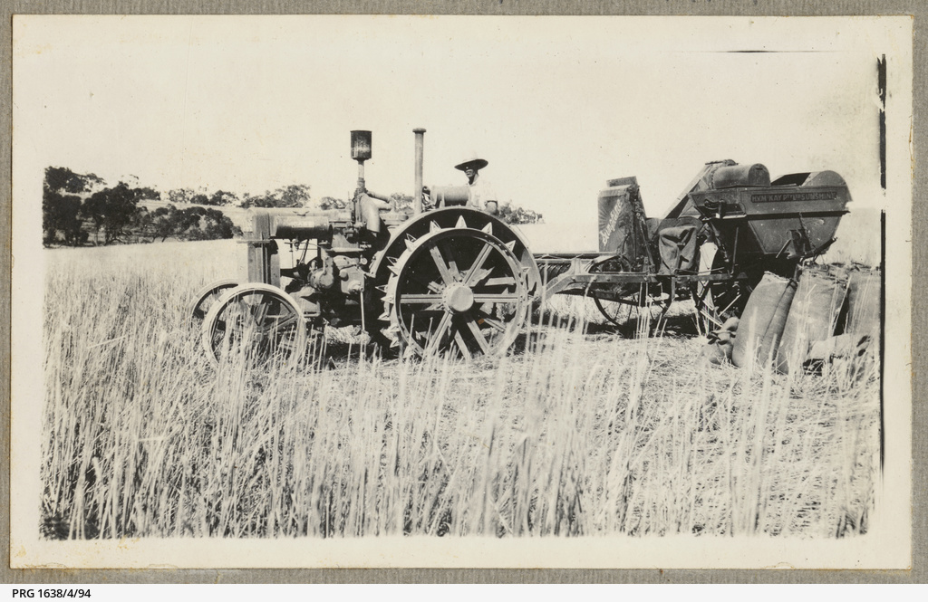 Man on a tractor, Yacka • Photograph • State Library of South Australia