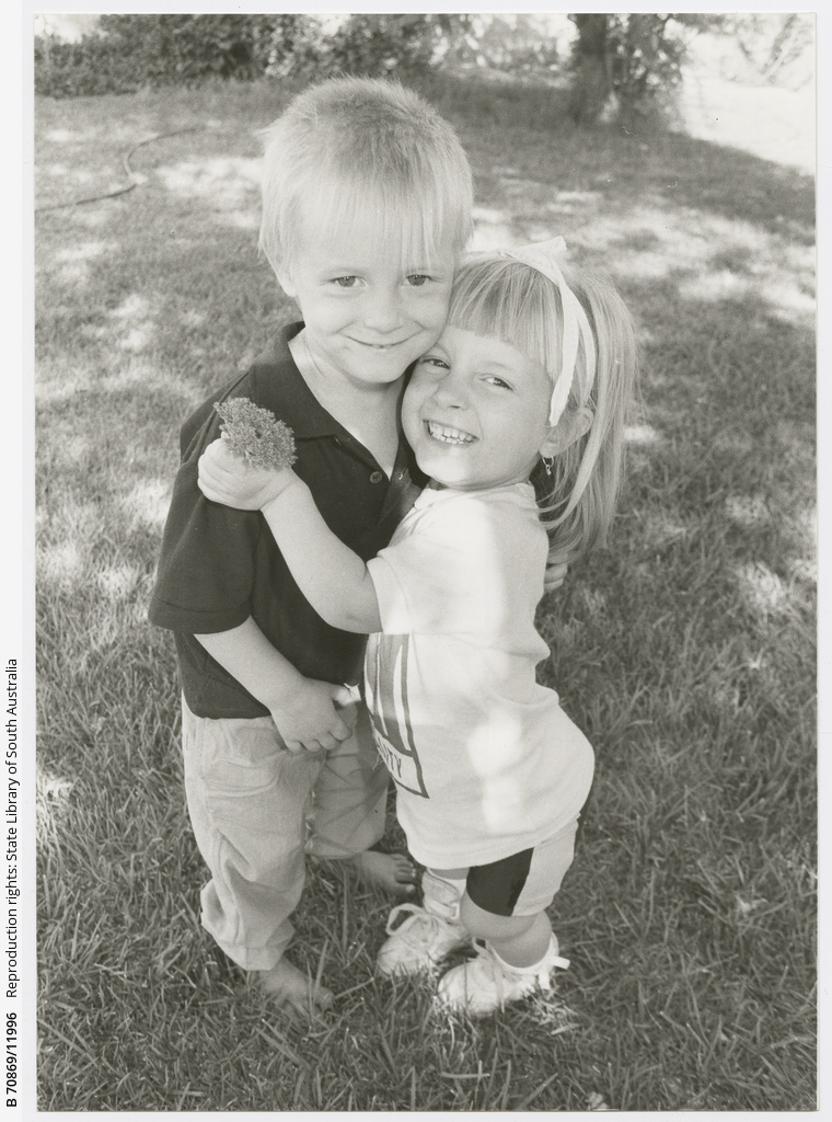 3 Year Old Bradley Owen With 6 Year Old Sister Belinda Photograph 