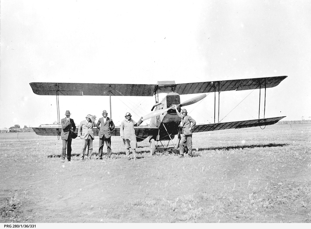 First commercial aircraft flight • Photograph • State Library of South ...