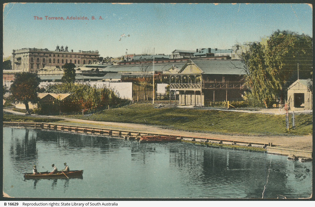 The Torrens Boathouses • Photograph • State Library of South Australia
