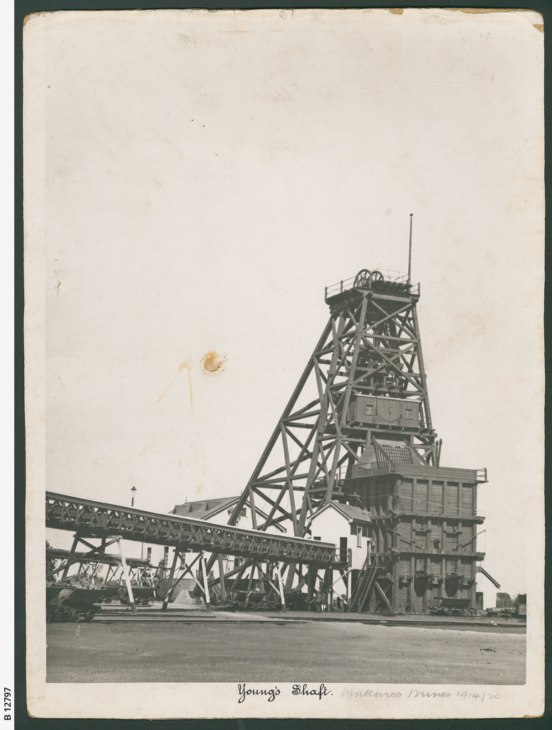 Poppet Head, Ore Storage Bin • Photograph • State Library of South ...