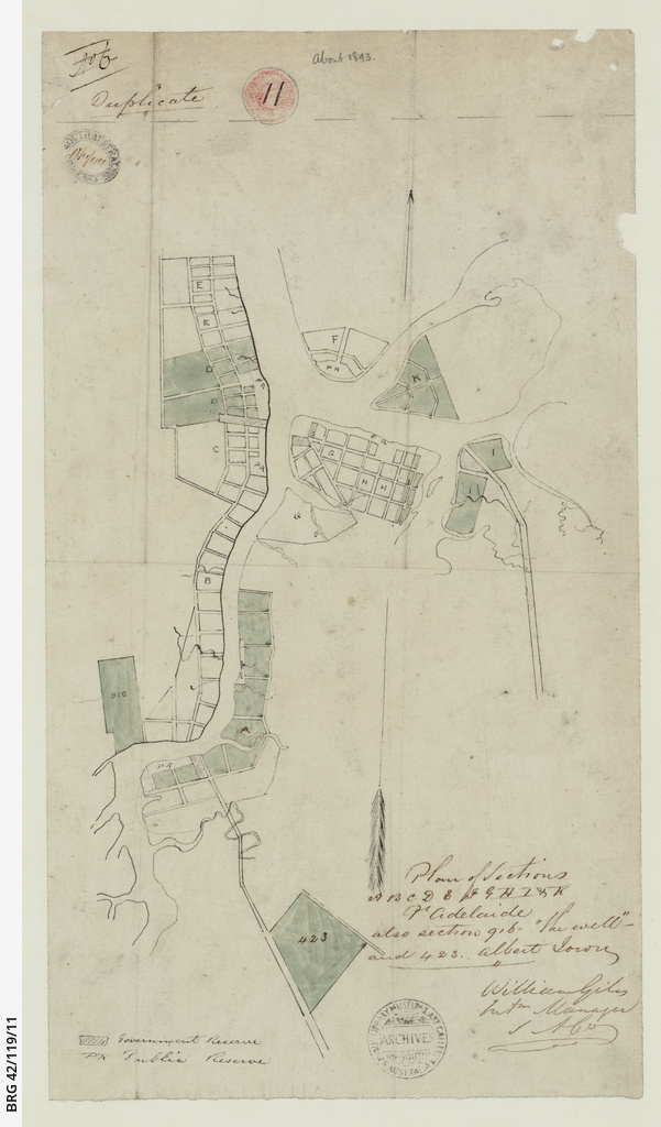 Plan of sections A - K, Port Adelaide [cartographic material] • Map ...