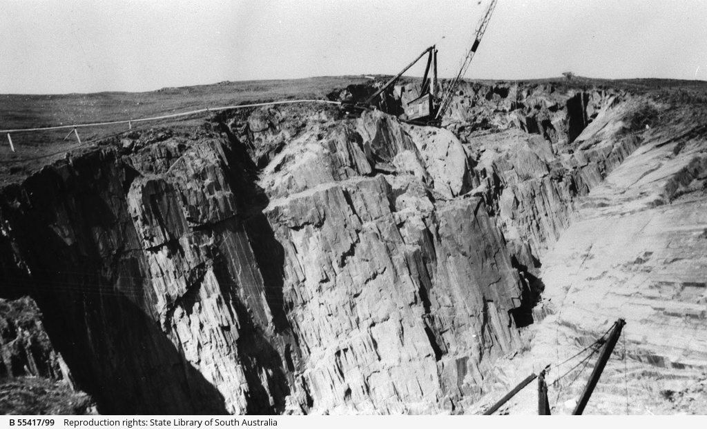 Crane at the Australian Slate Quarries, Willunga • Photograph • State ...
