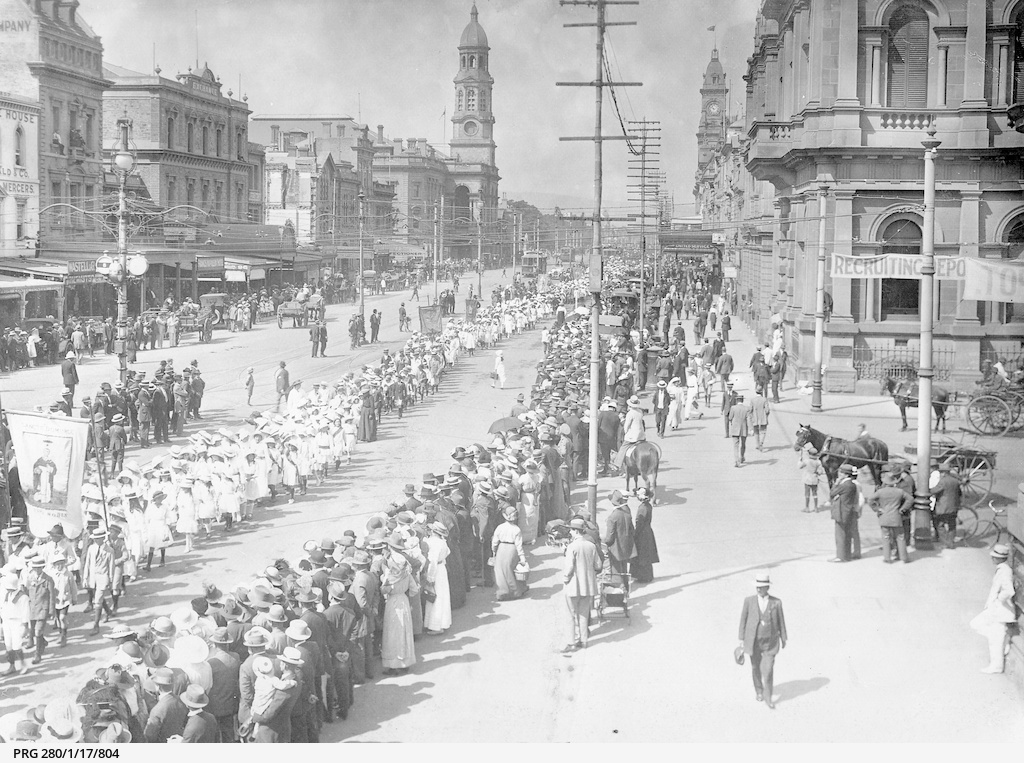 A religious procession in Adelaide • Photograph • State Library of ...