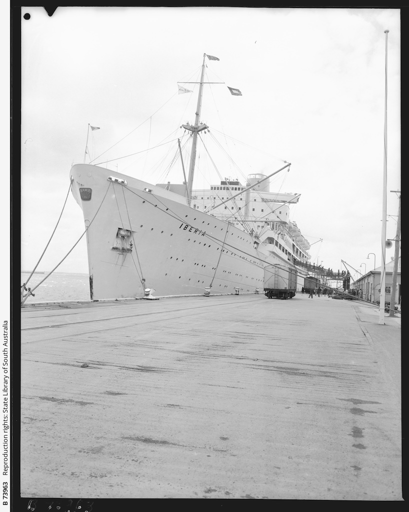 The SS Iberia docked at Port Adelaide • Photograph • State Library of ...