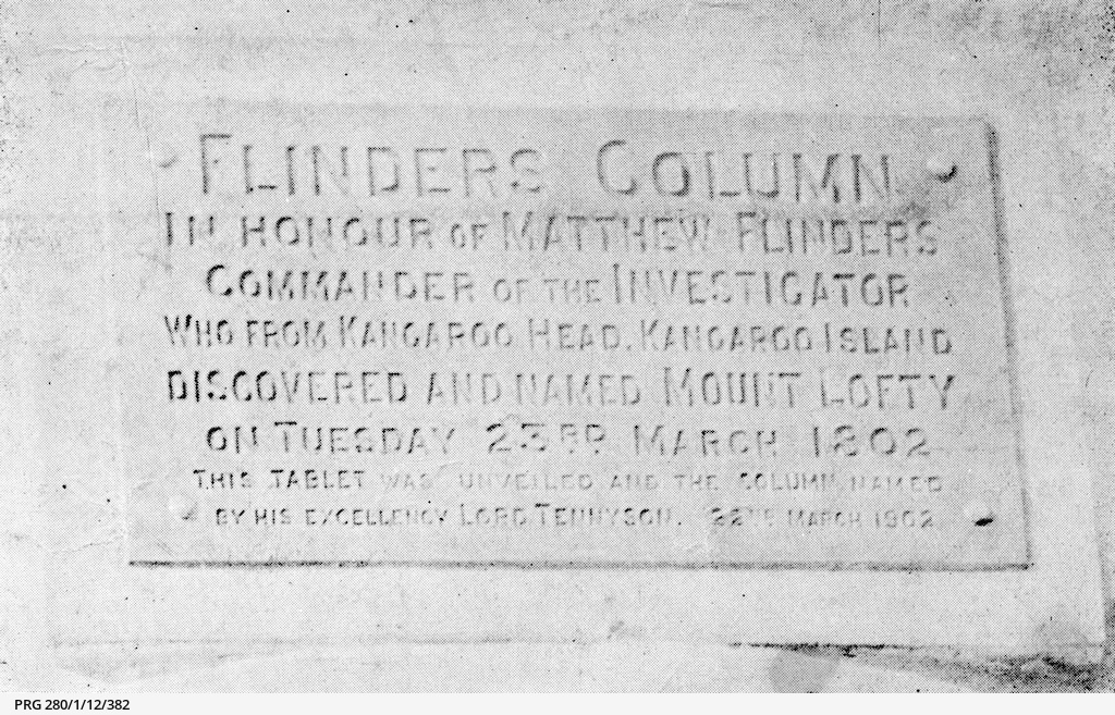 The Flinders' column, Mount Lofty, South Australia • Photograph • State ...