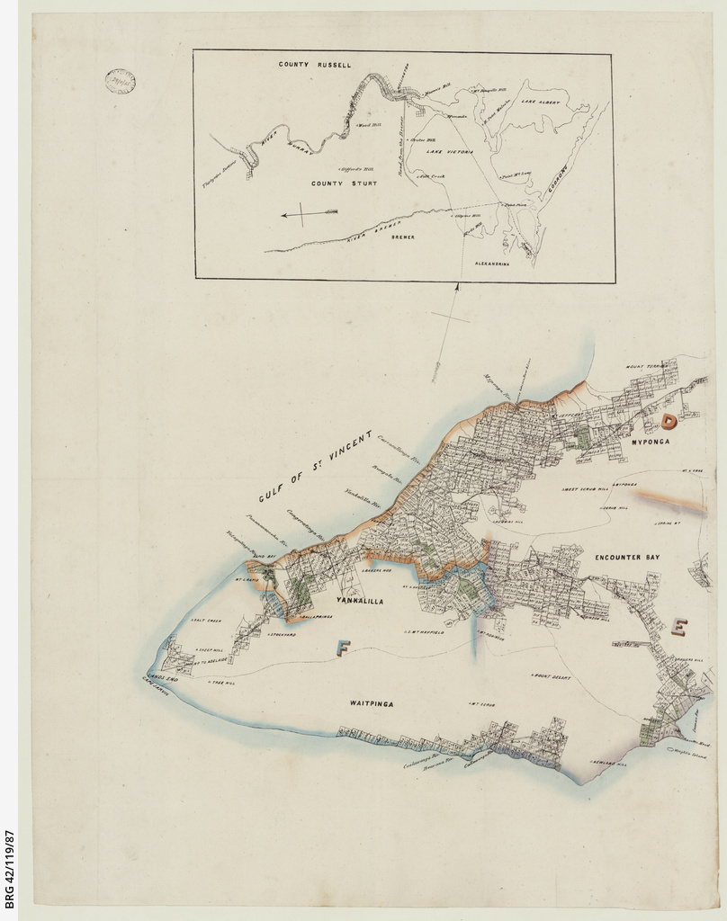 [Map of Fleurieu Peninsula showing Hundreds of Encounter Bay, Waitpinga ...