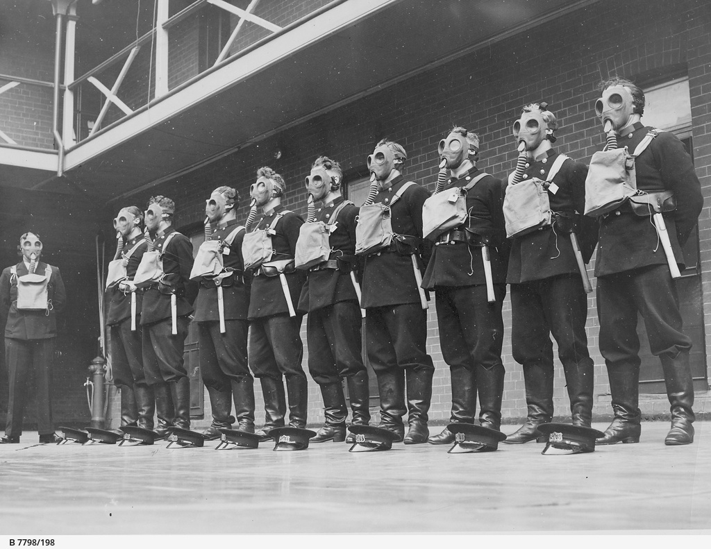 SA Fire Brigade personnel • Photograph • State Library of South Australia