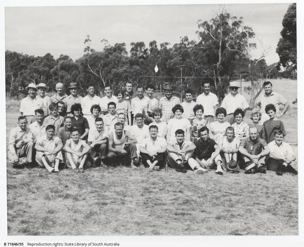Messenger Press staff at an annual picnic • Photograph • State Library ...