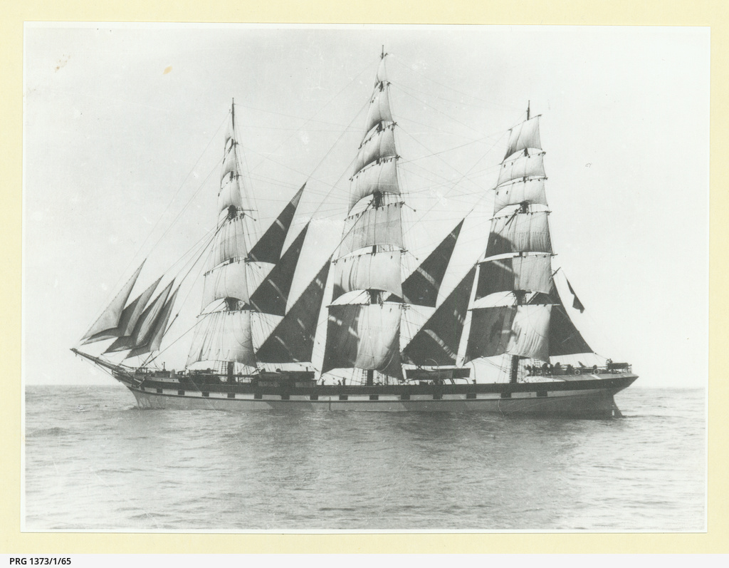 The 'Cromdale' under sail • Photograph • State Library of South Australia