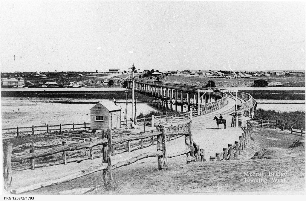 View of Murray Bridge looking west from across the river • Photograph ...