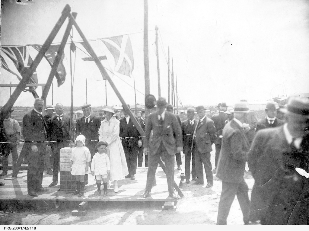Foundation stone ceremony at Prospect, South Australia • Photograph ...