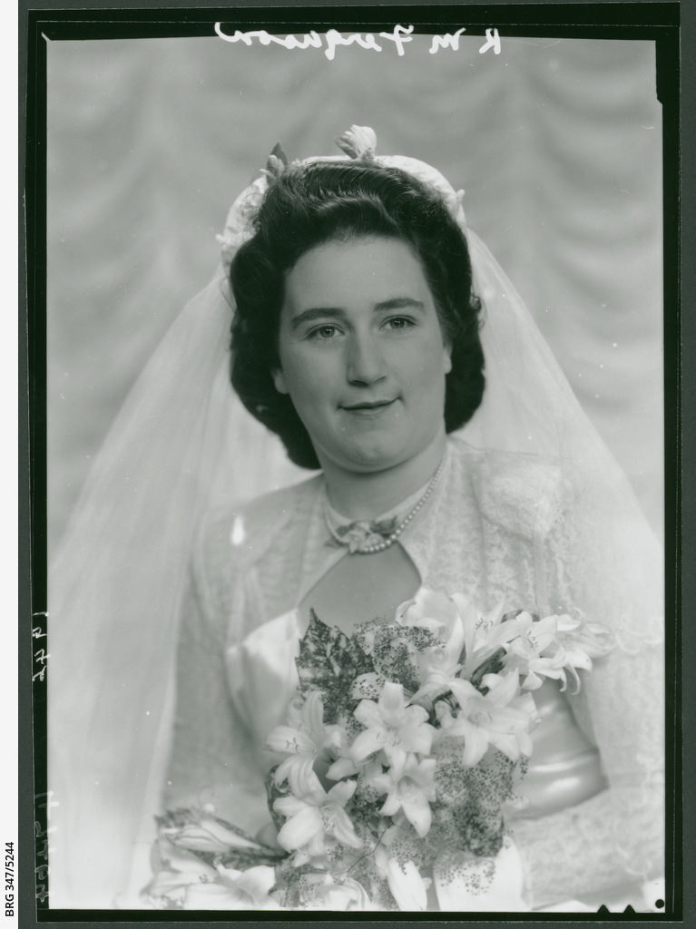 Wilma Jean Kemp on her wedding day • Photograph • State Library of ...