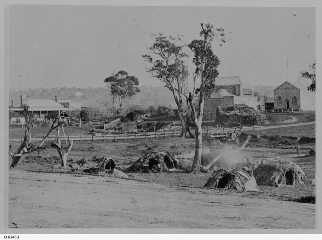 Aboriginal encampment at Strathalbyn • Photograph • State Library of ...