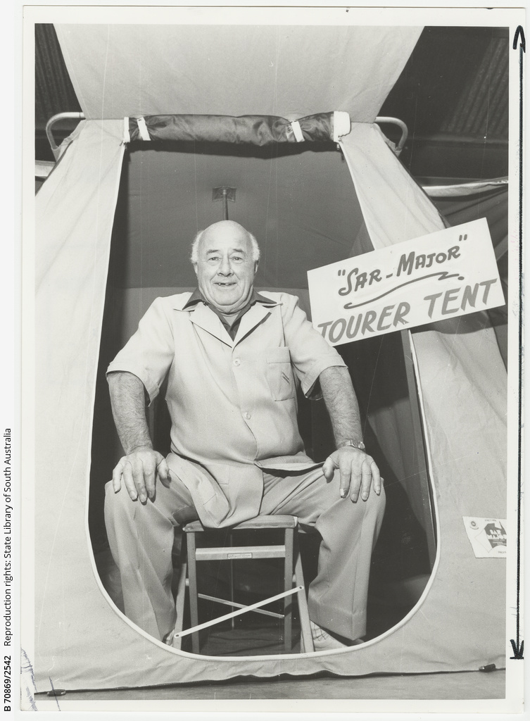 Ken Major runs a tent making factory at Edwardstown which is supplying ...