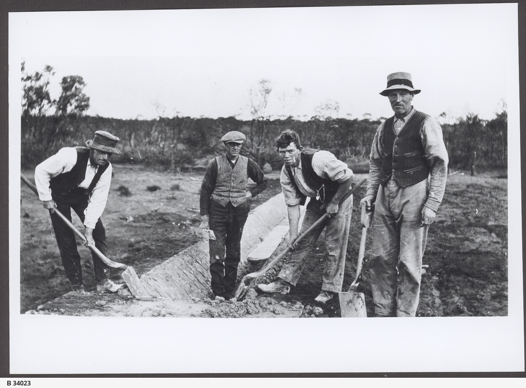 Making an Irrigation Channel • Photograph • State Library of South ...