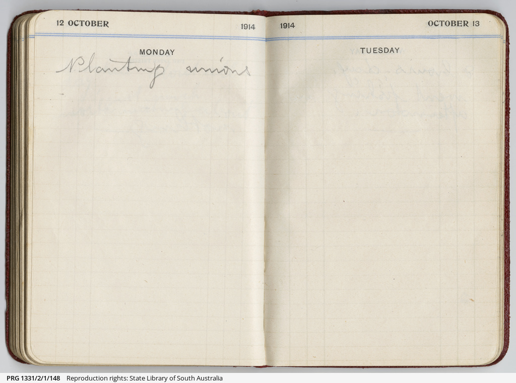 Diary of Frederick Leopold Terrell, 1914 • Manuscript • State Library ...