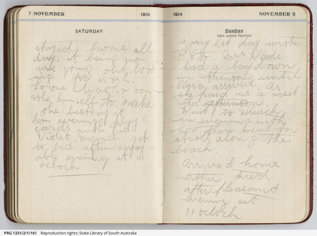 Diary of Frederick Leopold Terrell, 1914 • Manuscript • State Library ...