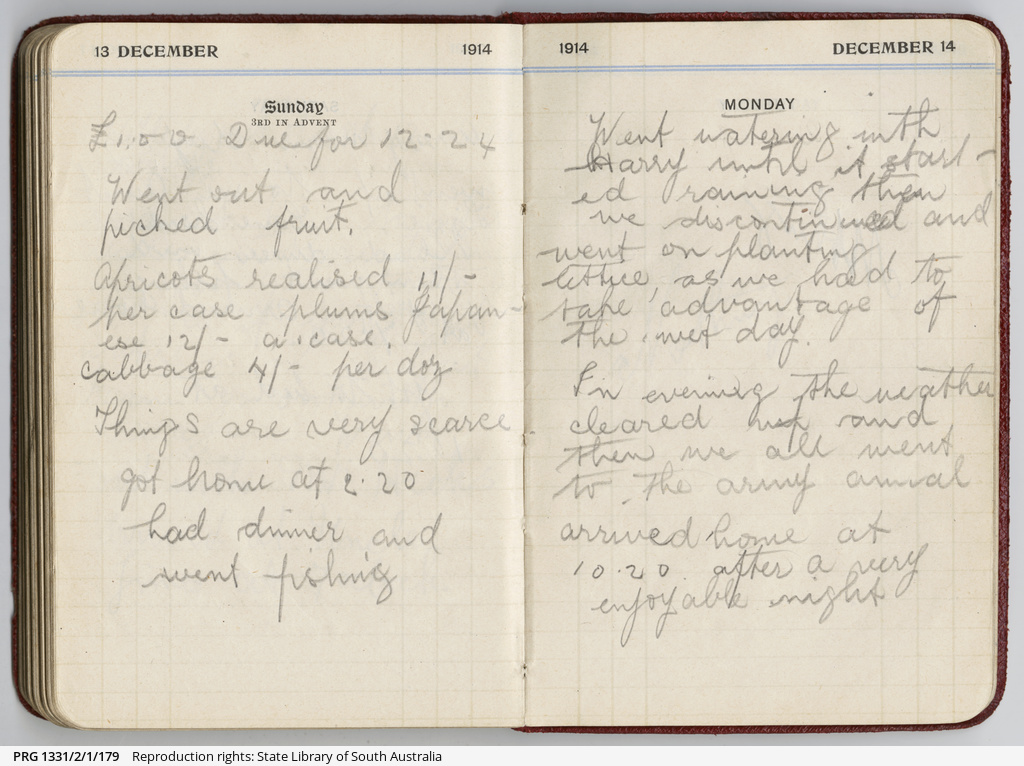 Diary of Frederick Leopold Terrell, 1914 • Manuscript • State Library ...