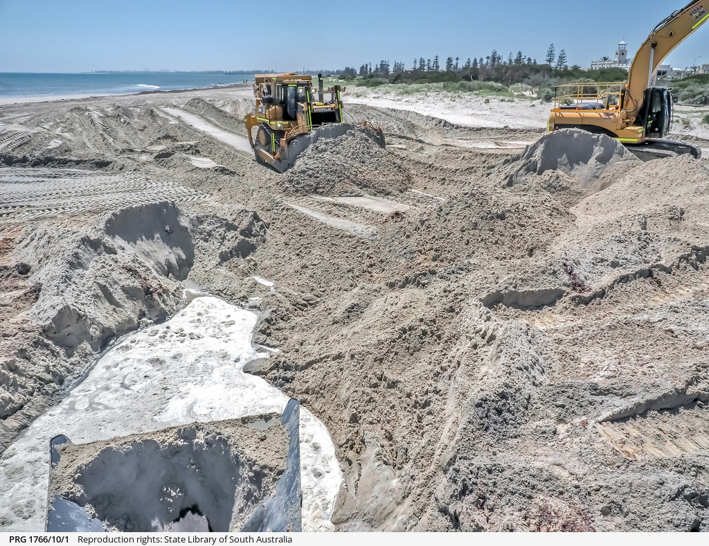 Sand mining and clearing at Semaphore Beach • Photograph • State ...
