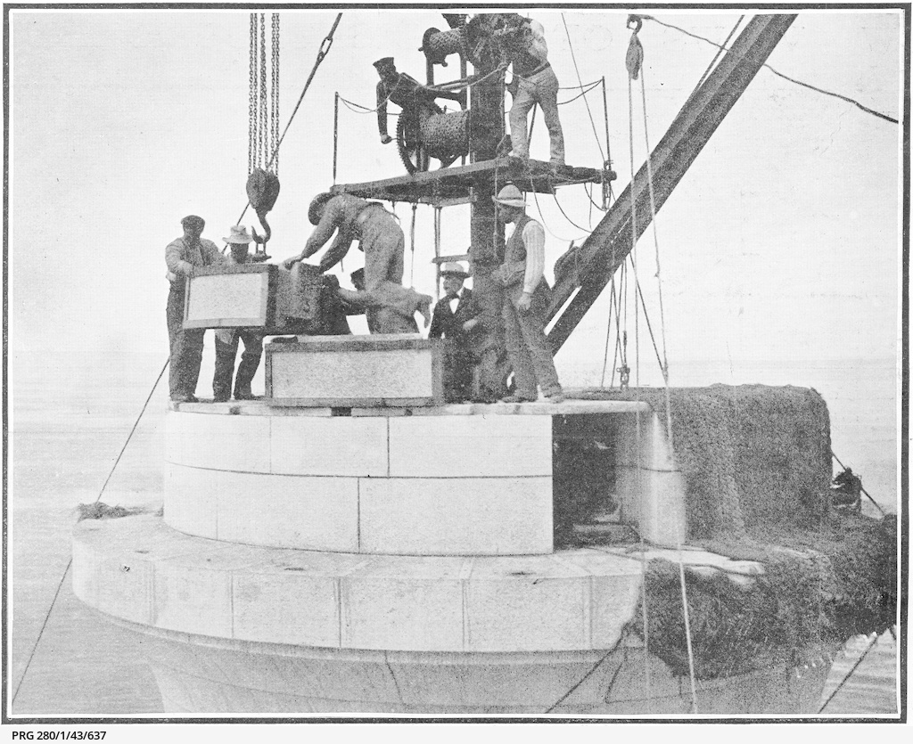 Building the lighthouse at Fastnet Rock • Photograph • State Library of ...