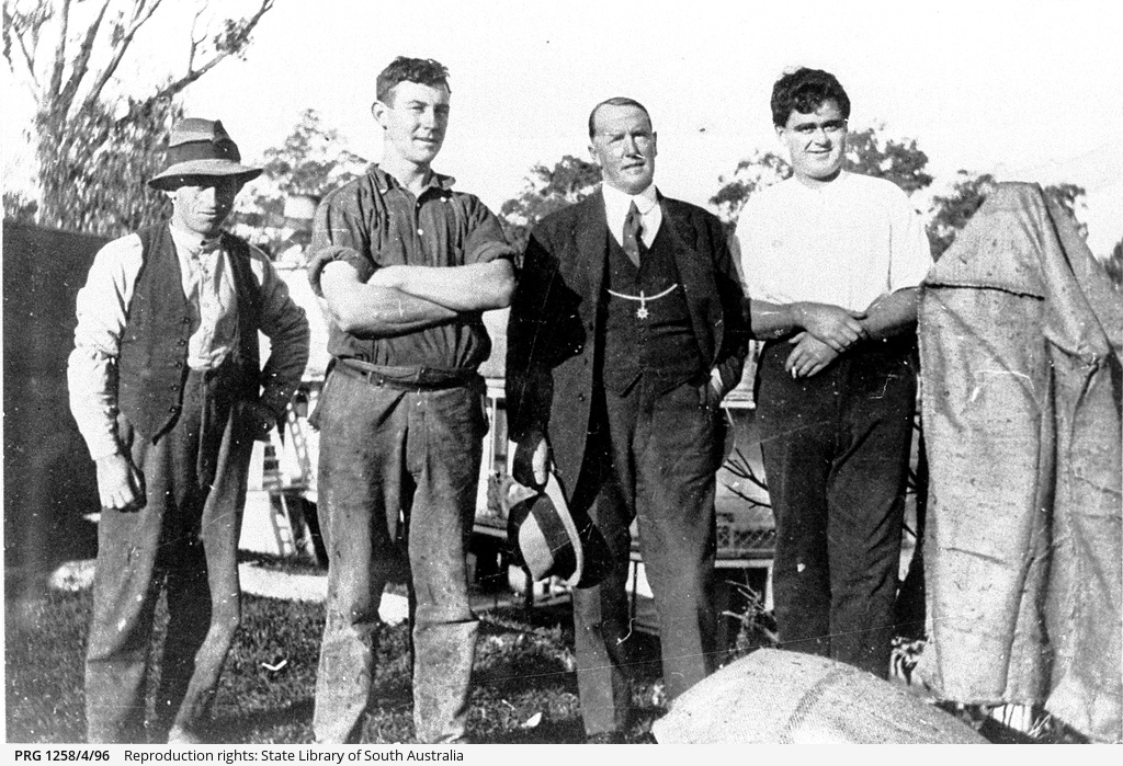 Captain Alexander with four crew • Photograph • State Library of South ...